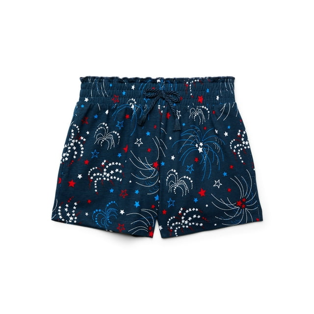Wonder Nation Girls Printed Firework Short, Sizes 4-18 - Walmart.com
