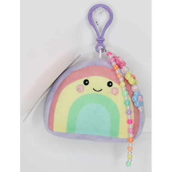 Wonder Nation Girls Rainbow Plush Keychain Bag Charm, Multi - Walmart.com