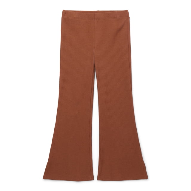 Wonder Nation Girls Rib Flare Pants, Sizes 4-18 & Plus - Walmart.com