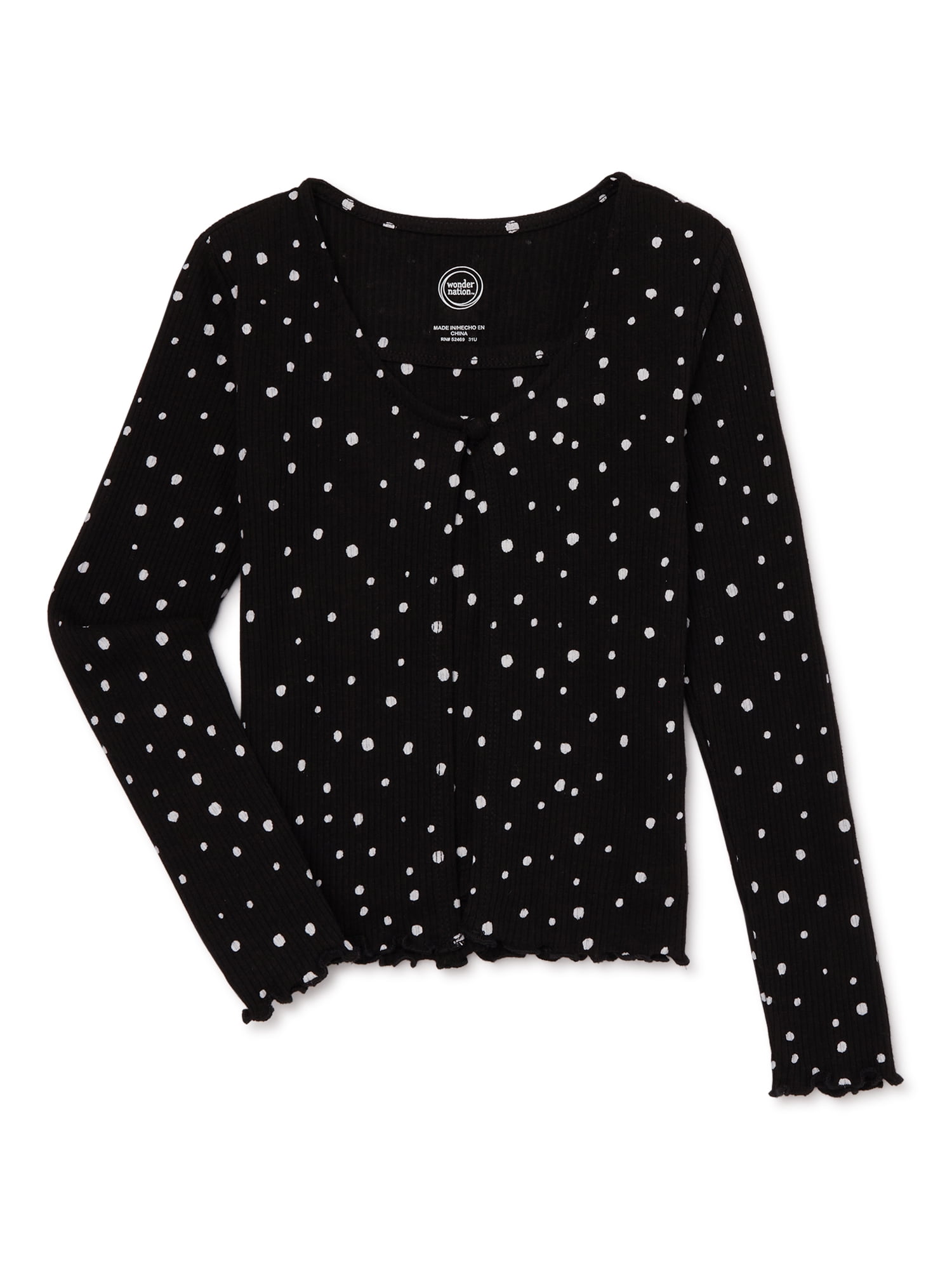 Wonder Nation Girls Ribbed Cardigan and Cami Top Set, 2-Piece, Sizes 4 ...