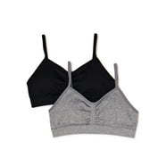 Wonder Nation Girls Seamless Lightly Lined Bralette, 2-Pack, Sizes 28 ...