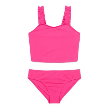 Justice Girls 2 piece Ruffle Halter Tankini Swimsuit, sizes XS-XL ...