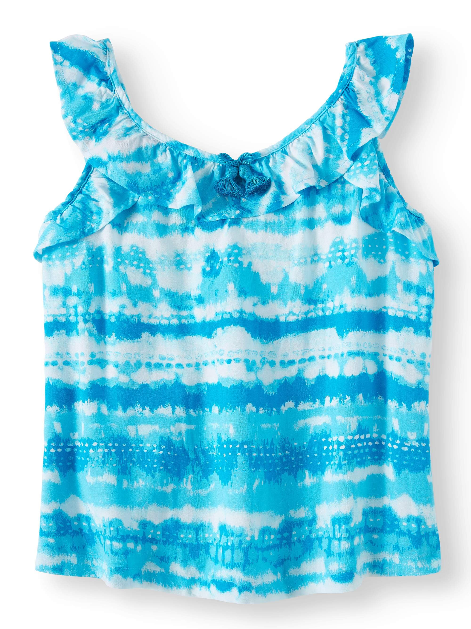 Wonder Nation Girls Ruffle Tank Top (Little Girls, Big Girls, & Plus ...