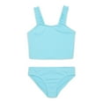 Wonder Nation Girls Ruffle Tankini Swimsuit, 2-Piece, Sizes 4-18 ...