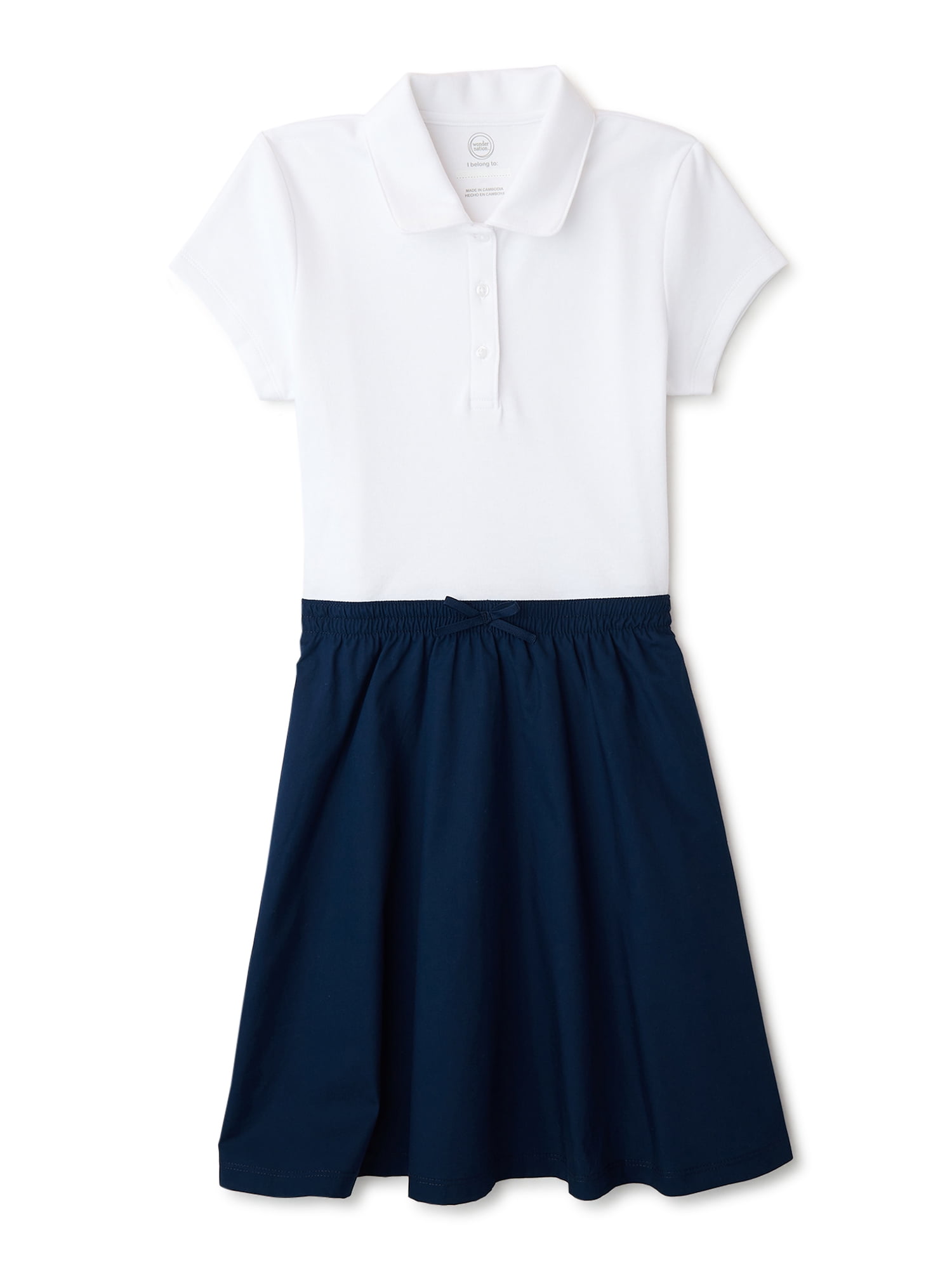 Wonder Nation Girls School Uniform Dress - Look - Walmart.com