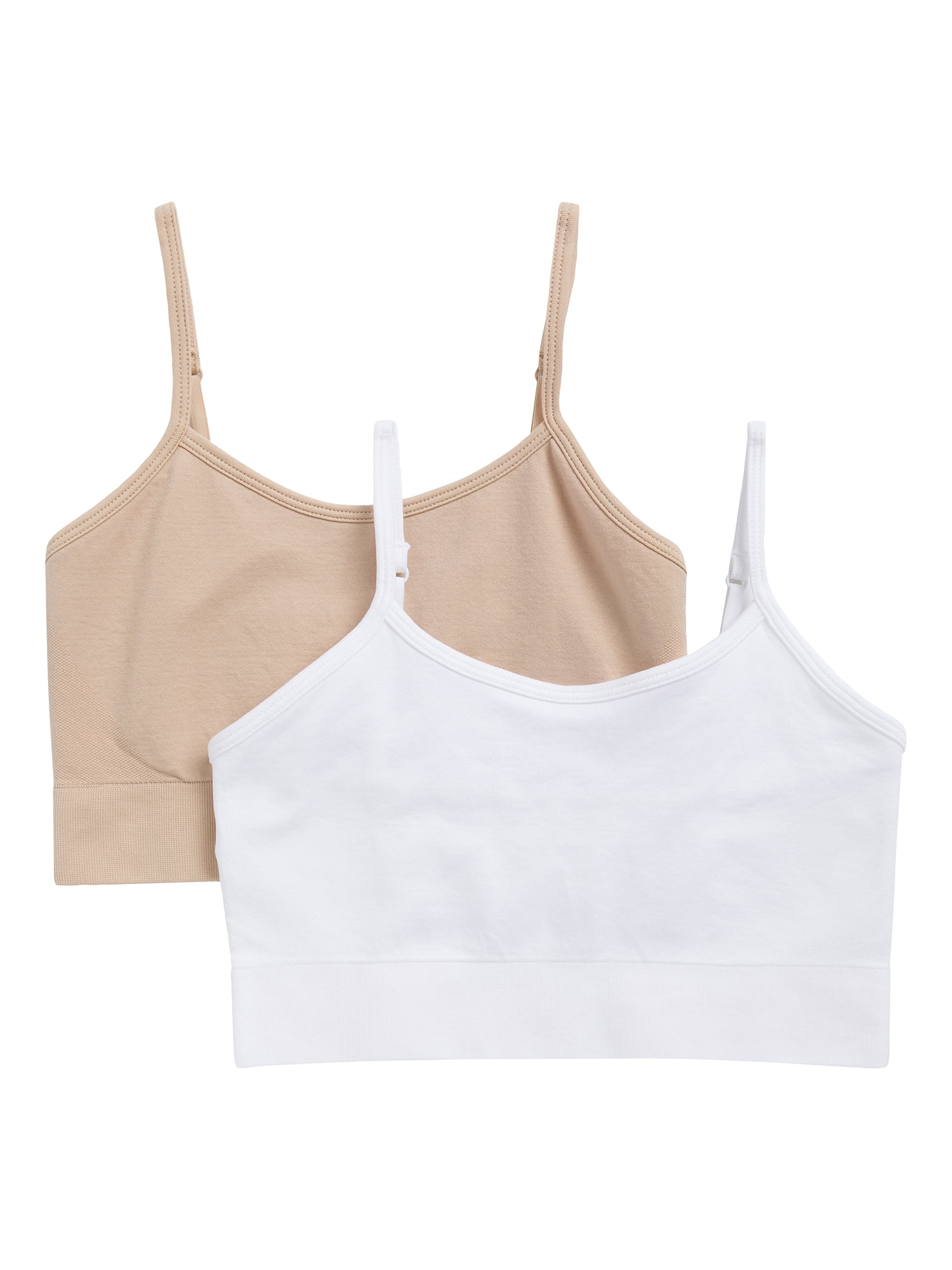 Wonder Nation Girls Seamless Brami Bra Recycled 2-Pack XS-2XL Soft ...