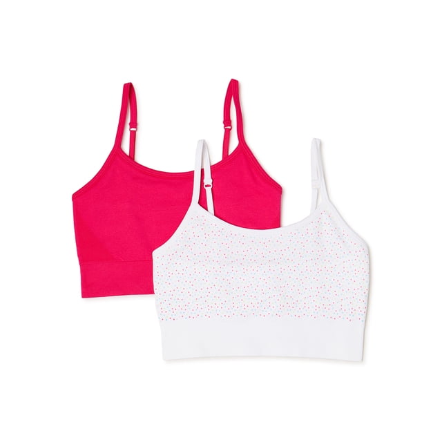 Wonder Nation Girls Seamless Cami Bra, 2-Pack, Sizes XS-XXL - Walmart.com