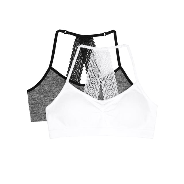 Wonder Nation Girls Seamless Lace Bra, 2-Pack, Sizes S-2XL - Walmart.com