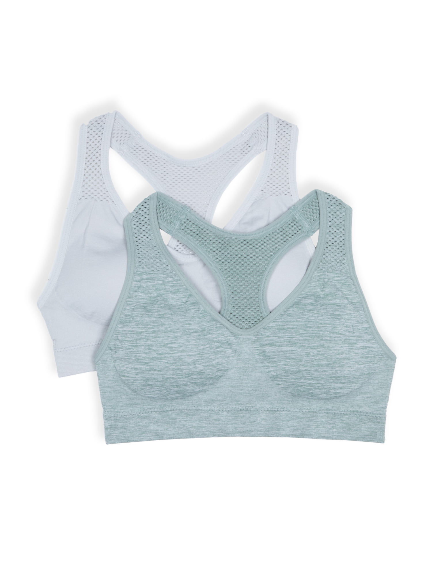 Wonder Nation Girls' Seamless Racerback Recycled Sports Bra, 2-Pack, Sizes XS-XXL - Walmart.com