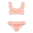 Wonder Nation Girls' Seersucker Ruffle Bikini Set with UPF 50+ Sizes 4 ...