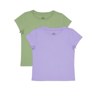 Athletic Works Girls Active Tee with Short Sleeves, Sizes 4-18 & Plus ...