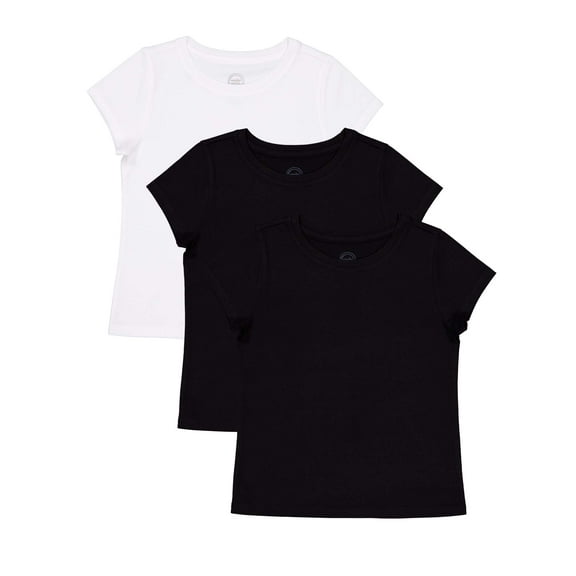 Wonder Nation Girls Short Sleeve Kid Tough T-Shirt, Sizes 4-18 & Plus ...