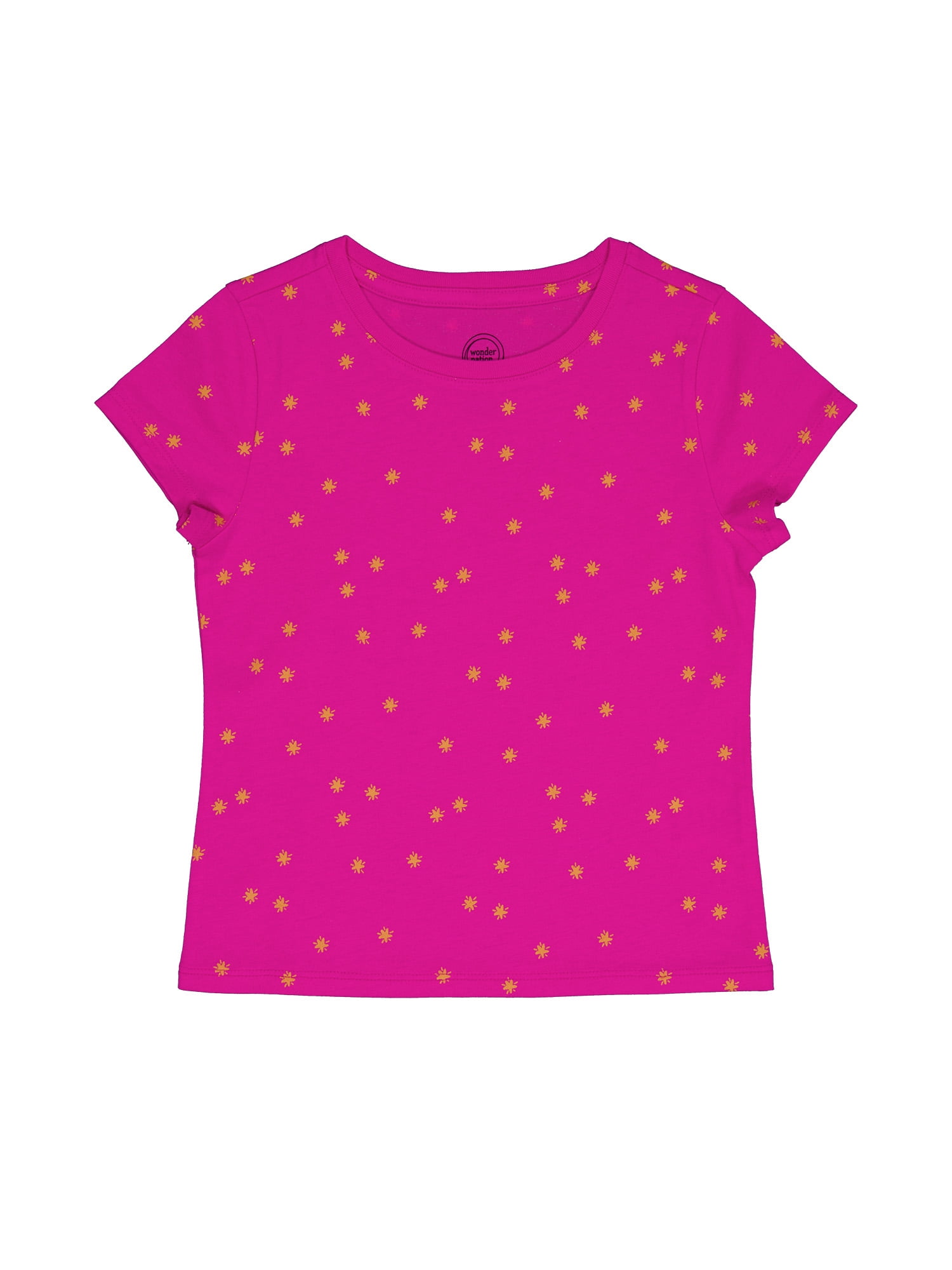 Wonder Nation Girls Kid Tough Short Sleeve T-Shirt, Sizes 4-18 Plus ...