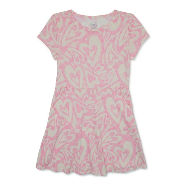 Wonder Nation Girls Short Sleeve Play Dress, Size 4-18 Plus, Summer ...