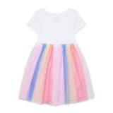 Wonder Nation Girls Tutu Dress with Short Sleeves, Sizes 4-18 & Plus ...