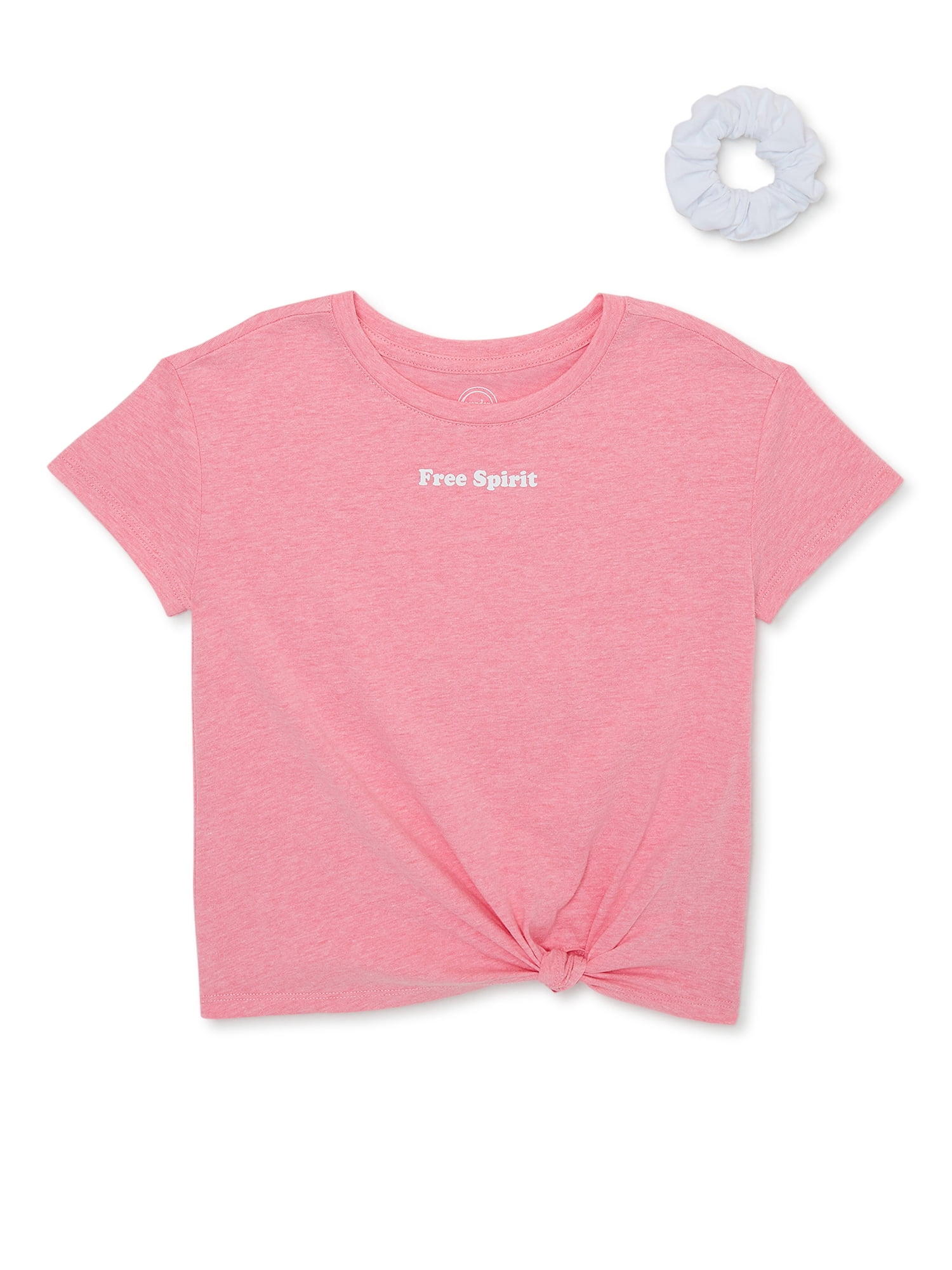 Wonder Nation Girls Short Sleeve Scrunchie Top - Walmart.com