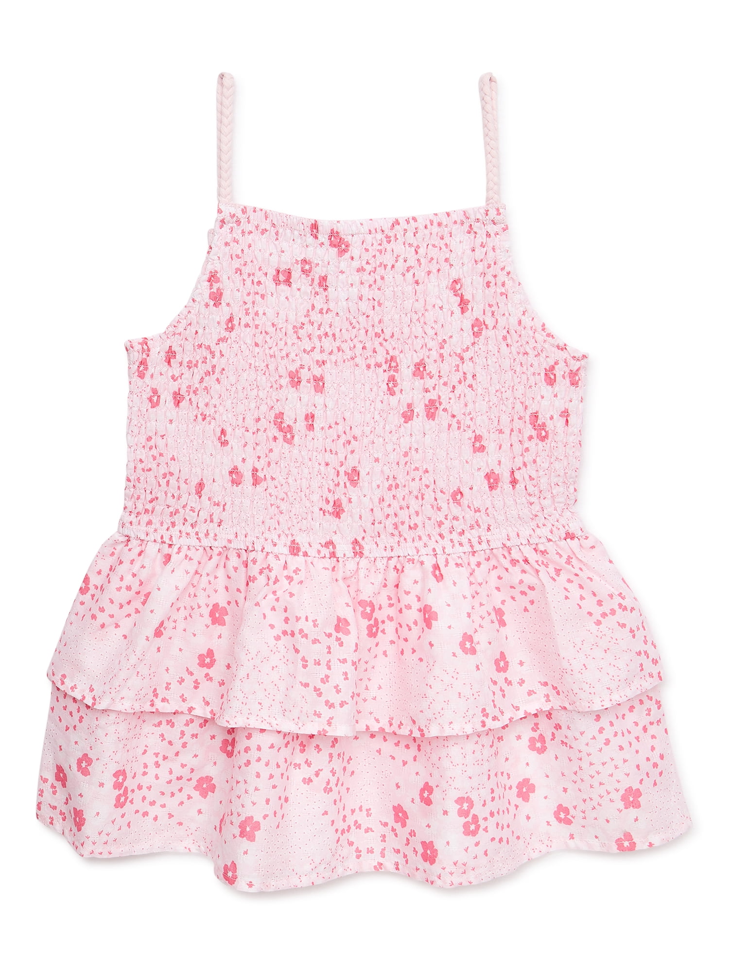 Wonder Nation Girls Smock Tier Tank Top, Sizes 4-18 - Walmart.com