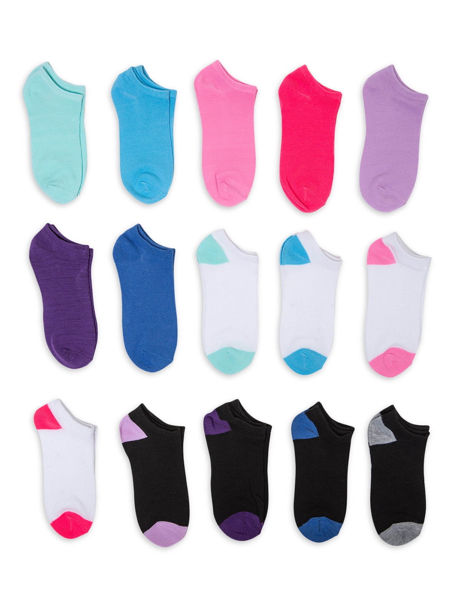 Wonder Nation Girls Socks, 15-Pack, Sizes S-L - Walmart.com
