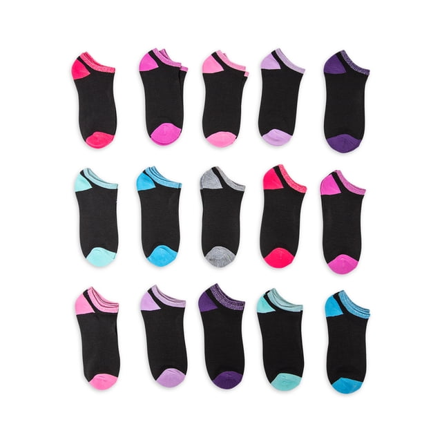 Wonder Nation Girls Socks, 15-Pack, Sizes S-L - Walmart.com