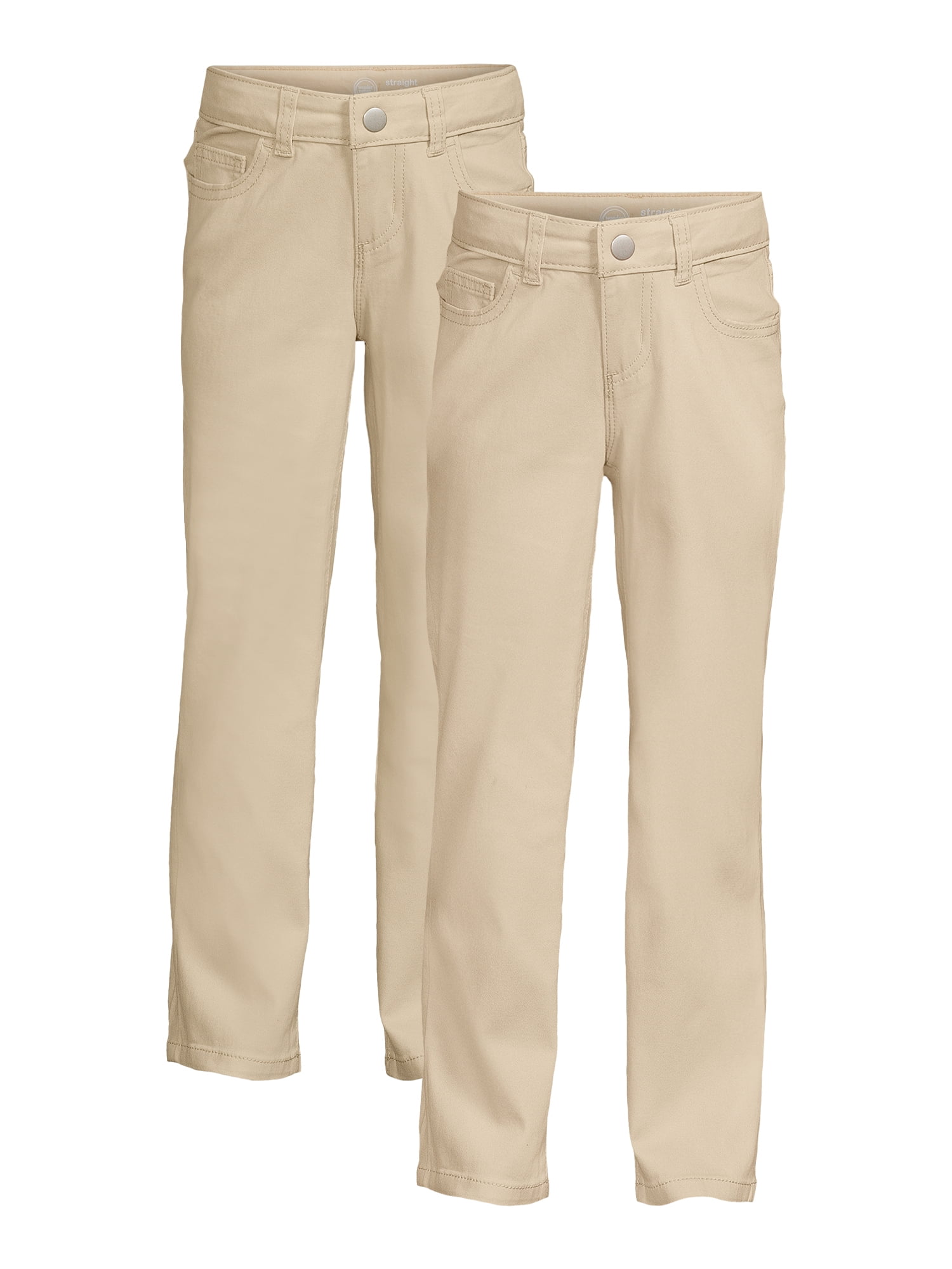 Wonder Nation Girls Straight Leg Denim, 2-Pack, Sizes 5-18 & Plus ...