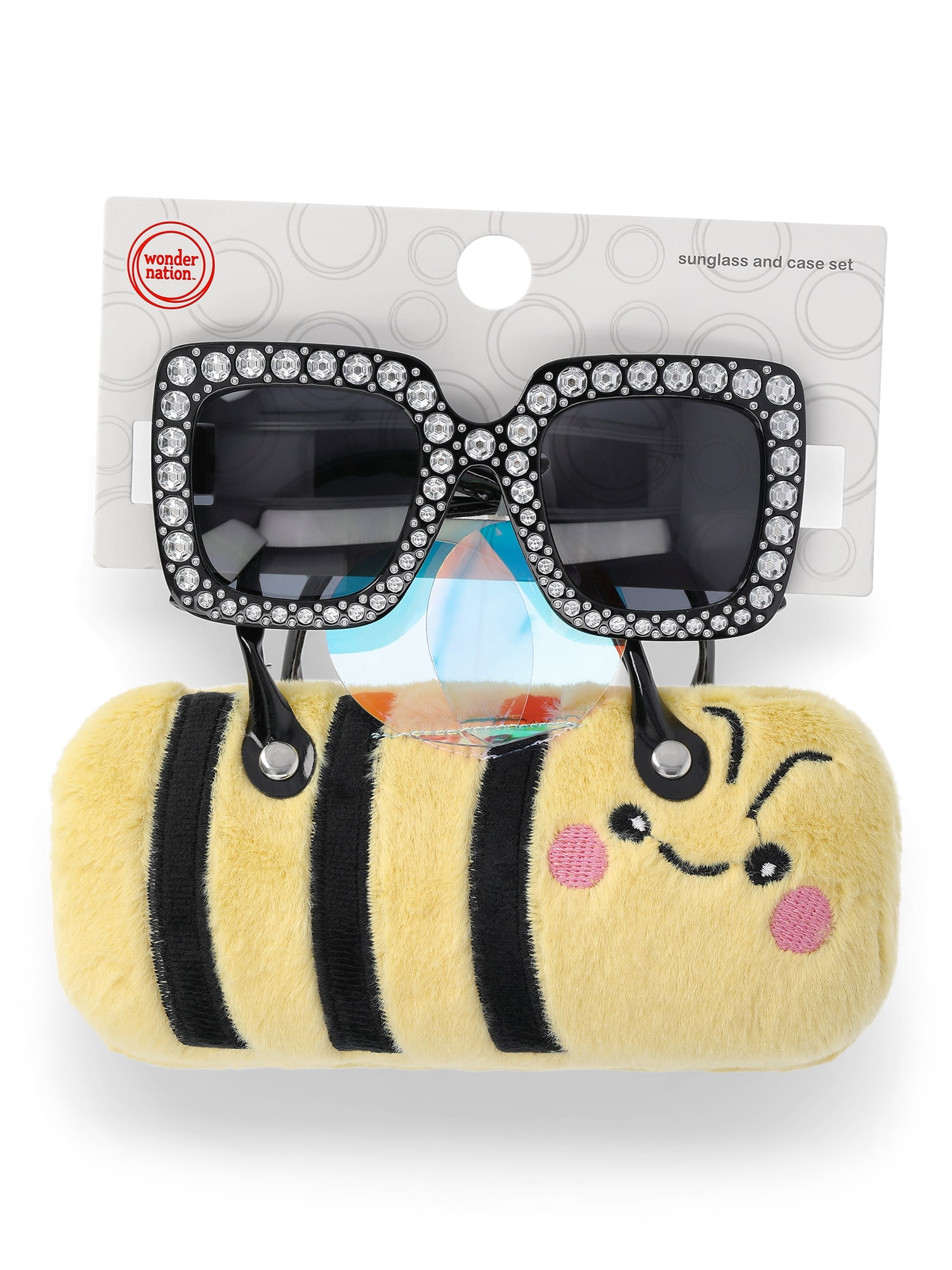 Wonder Nation Girls Sunglasses with UV Protection and Rhinestone Detail ...