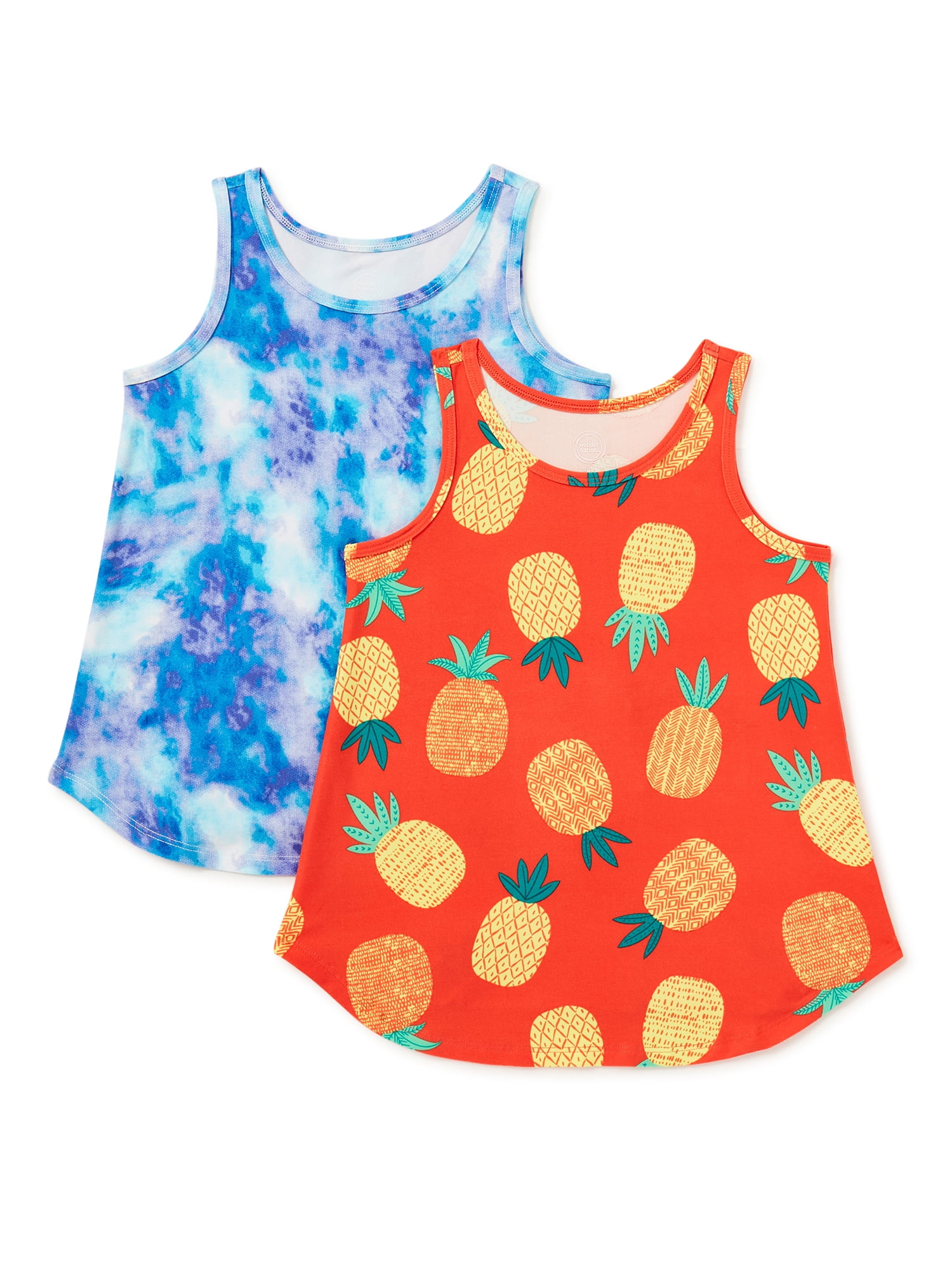 Wonder Nation Girls' Swing Tank Tops, 2-Pack, Sizes 4-18 & Plus ...