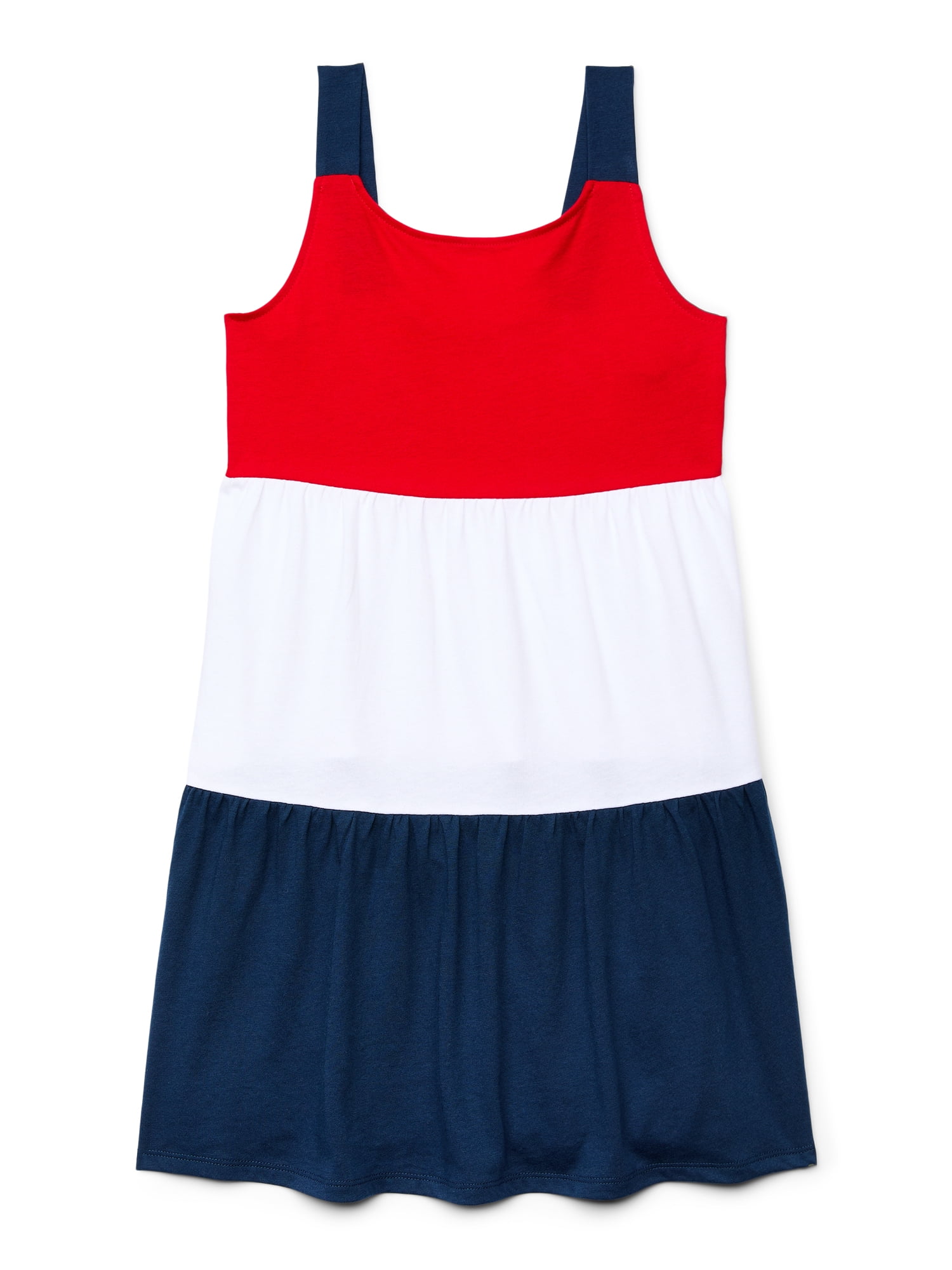Wonder Nation Girls Tier Americana Dress, Sizes 4-18 - Walmart.com