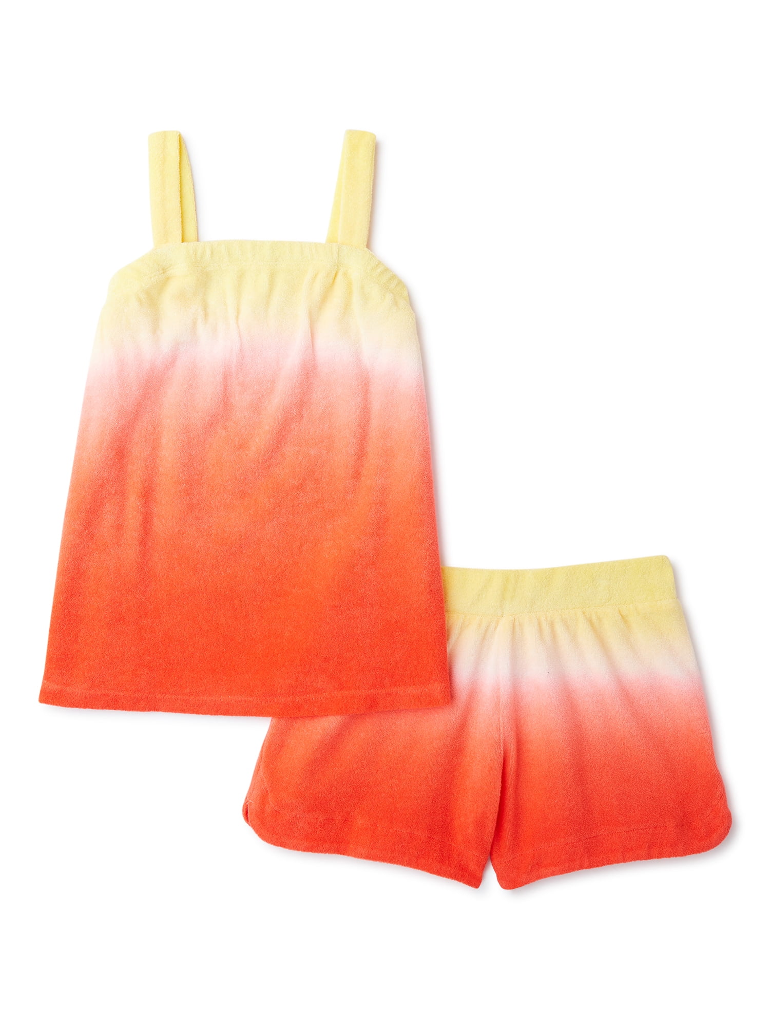 Wonder Nation Girls Towel Terry Short Set, Sizes 4-18 & Plus - Walmart.com