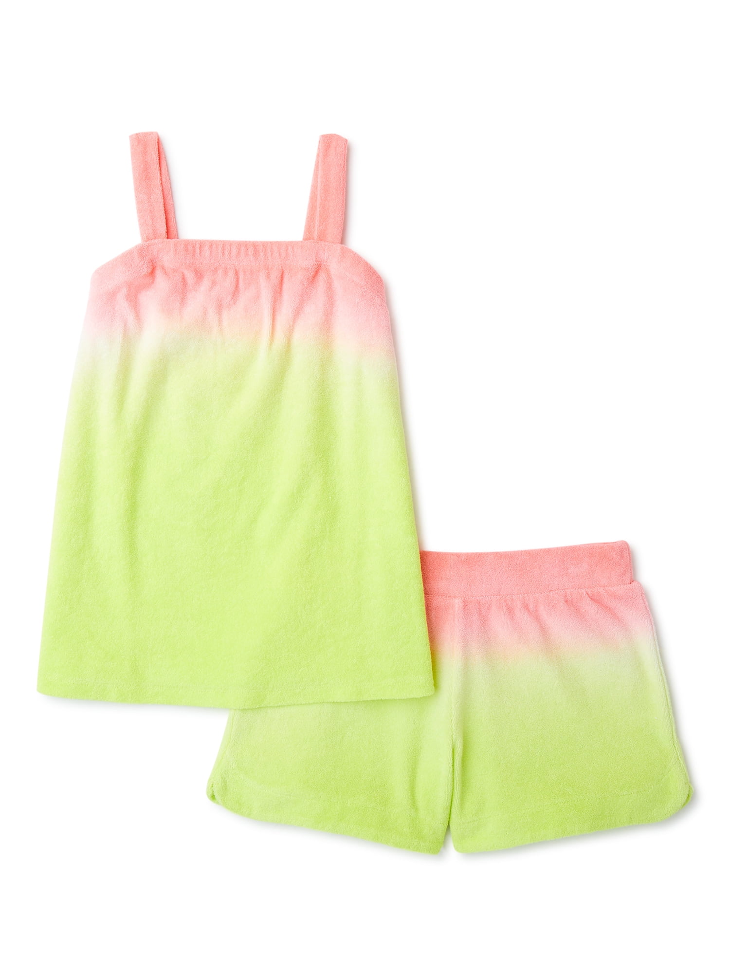 Wonder Nation Girls Towel Terry Short Set - Sizes 4-18 - Walmart.com