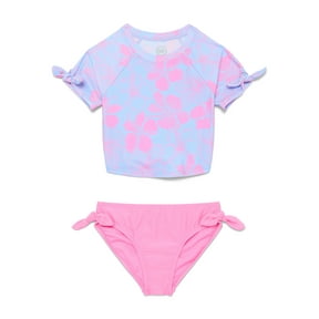 Peppa Pig Girls Mermaid Rash Guard and Bikini Set, Long Sleeve, Sizes 2 ...