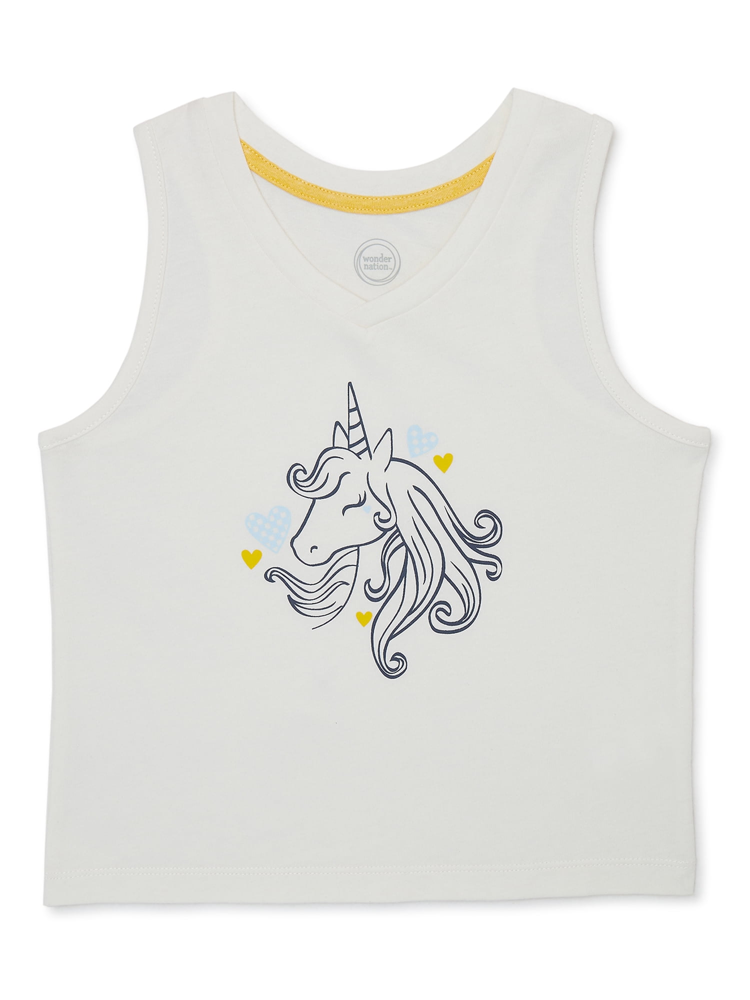 Wonder Nation Girls Unicorn Graphic Tank Top, Sizes 4-18 & Plus ...