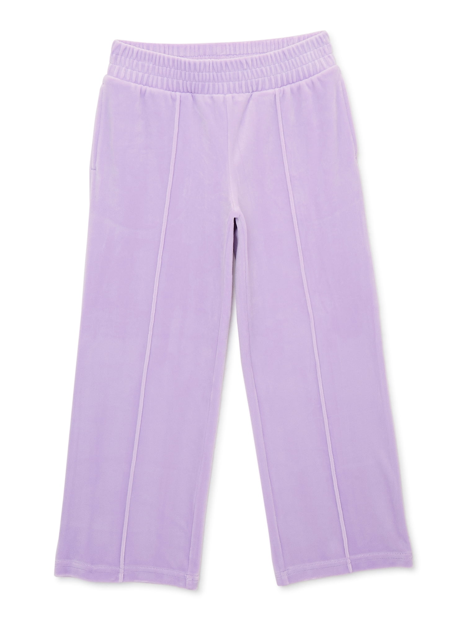 Wonder Nation Girl's Velour Straight Leg Pull-On Pant, Sizes 4-18 ...