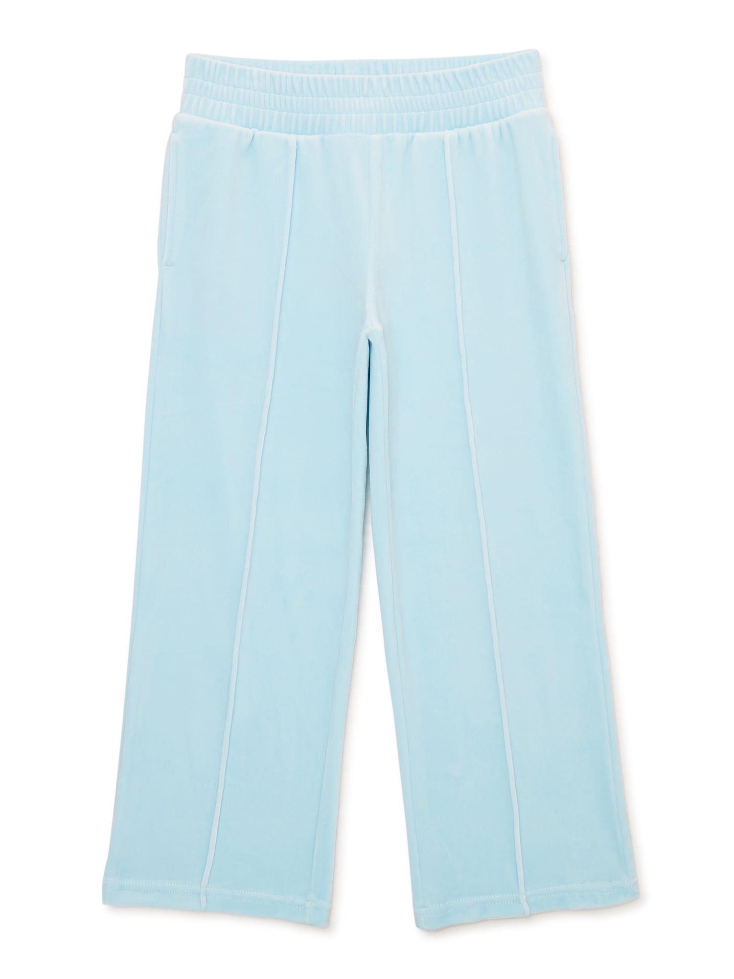 Wonder Nation Girls Velour Pull-On Pants with Elastic Waist, Sizes 4-18 ...