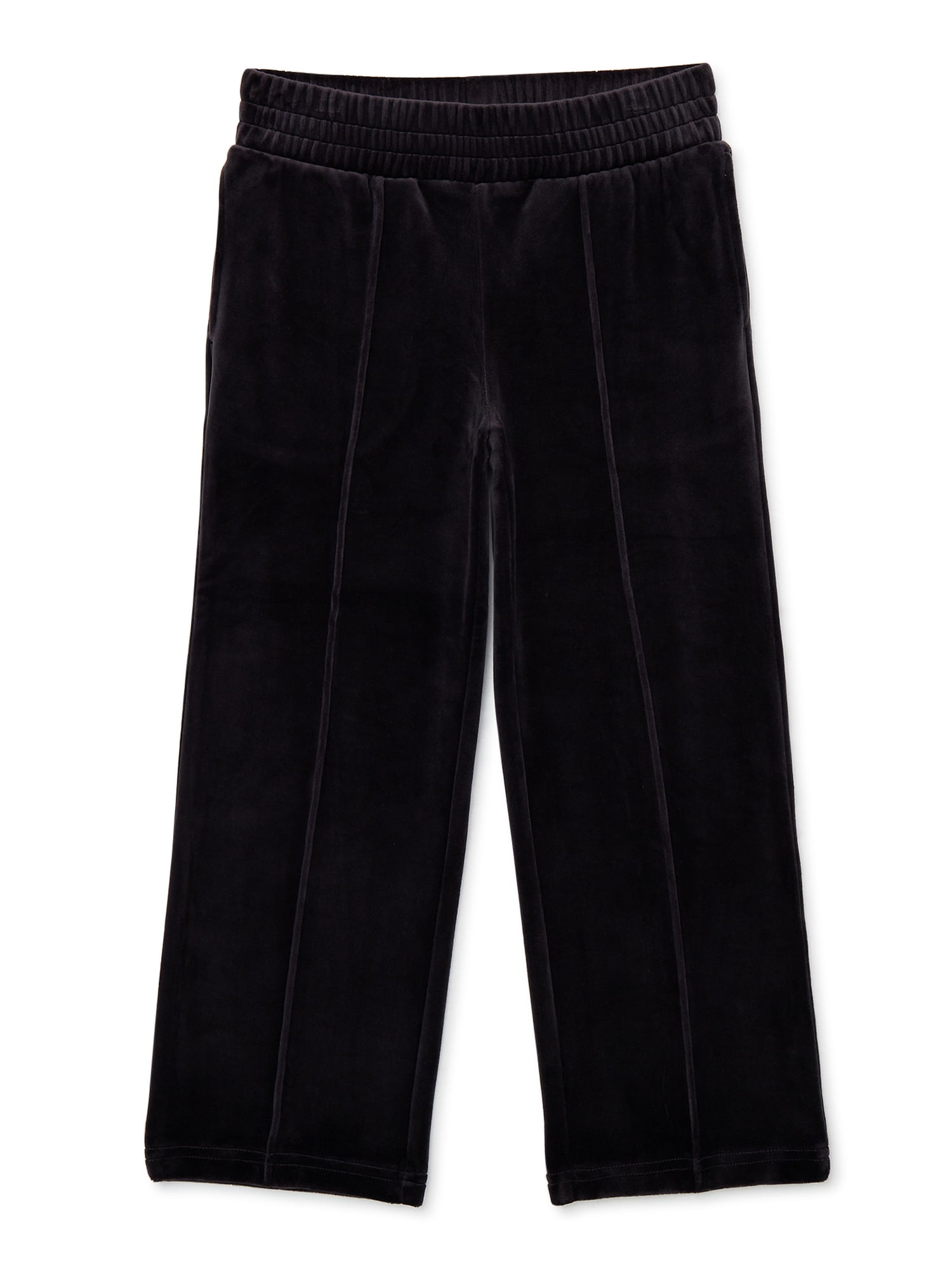 Wonder Nation Girls Velour Straight Leg Pull-On Pant, Sizes 4-18 & Plus ...