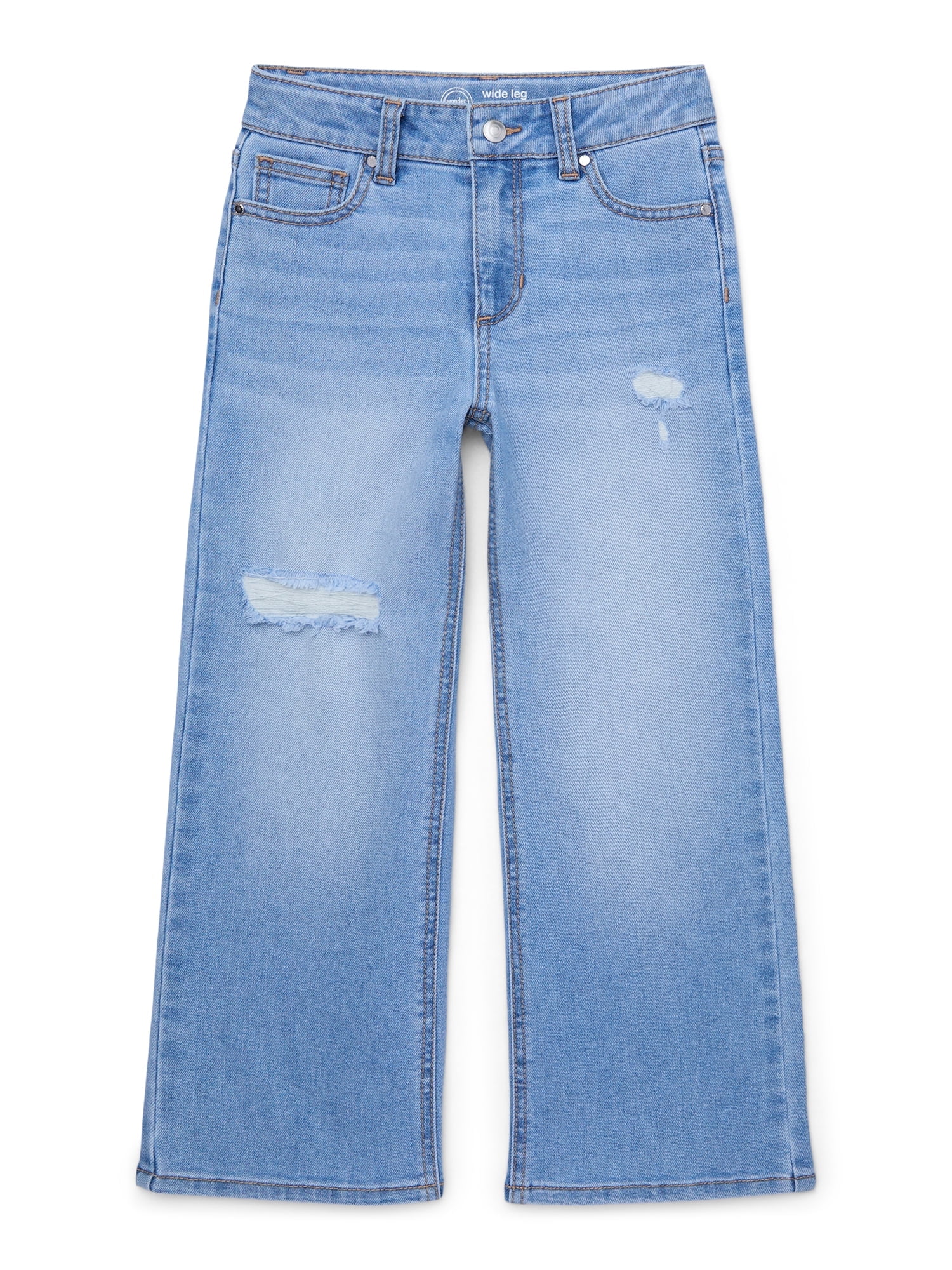 Wonder Nation Girls Wide Leg Jeans Sizes 5-18 Fit - Walmart.com