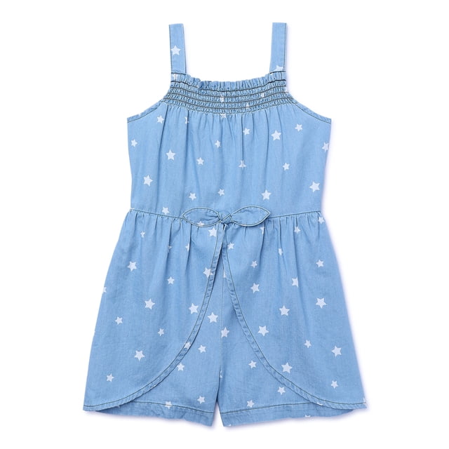 Wonder Nation Girls Woven Skort Romper, Sizes 4-18 - Walmart.com