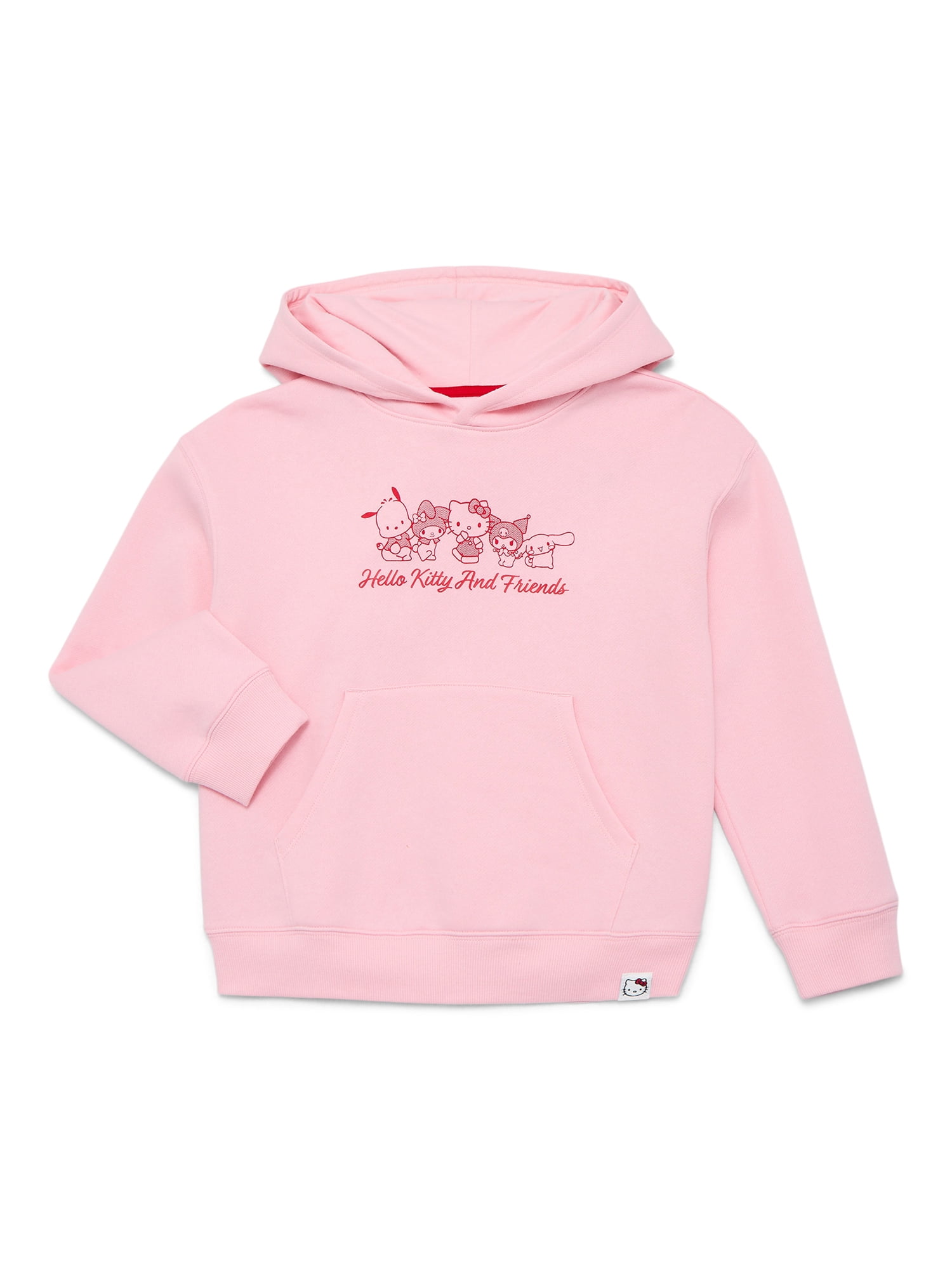 Wonder Nation x Hello Kitty Girls Graphic Hoodie with Long Sleeves ...