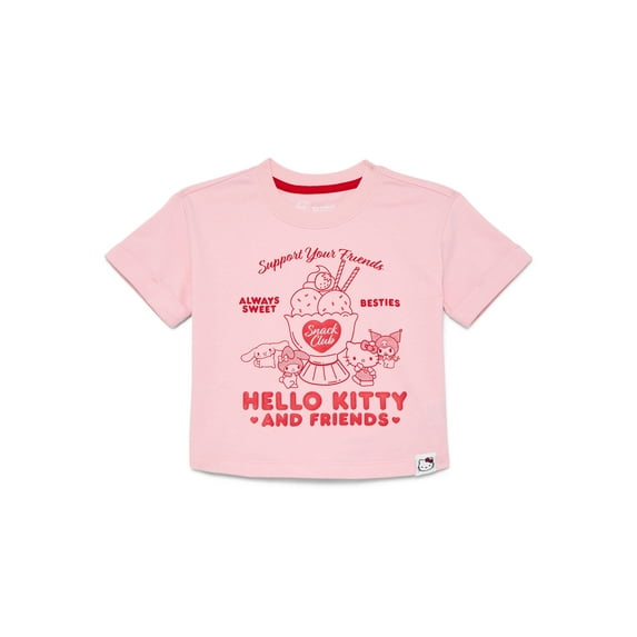 Wonder Nation x Hello Kitty Toddler Girls Graphic Tee with Short ...