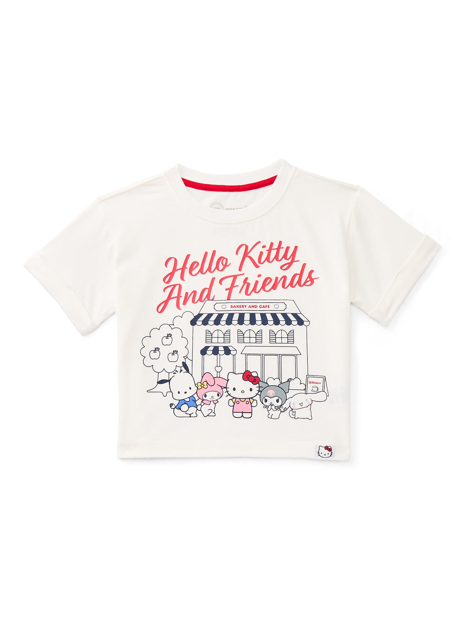 Wonder Nation x Hello Kitty Toddler Girls Graphic Tee with Short ...