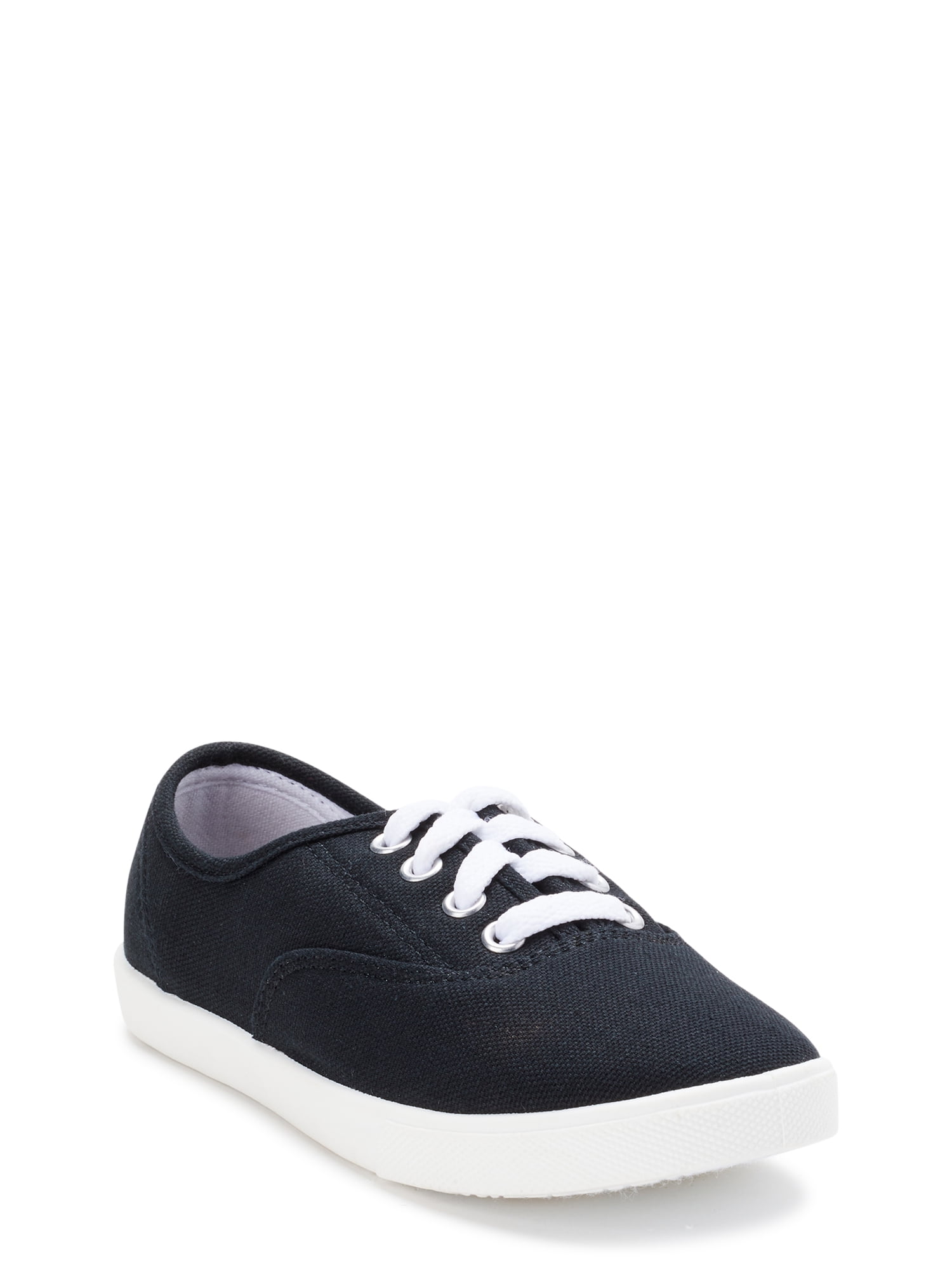 Wonder Nation Canvas Lace-Up Sneakers for Girls with Footbed for School ...