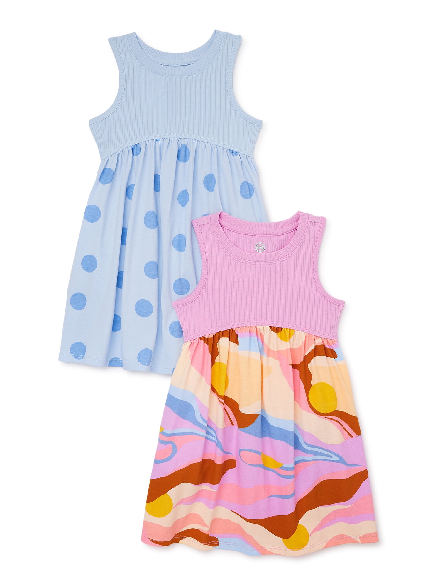 Wonder Nation Infant Girls Tank Dress, 2-Pack, Sizes 12M-18M - Walmart.com