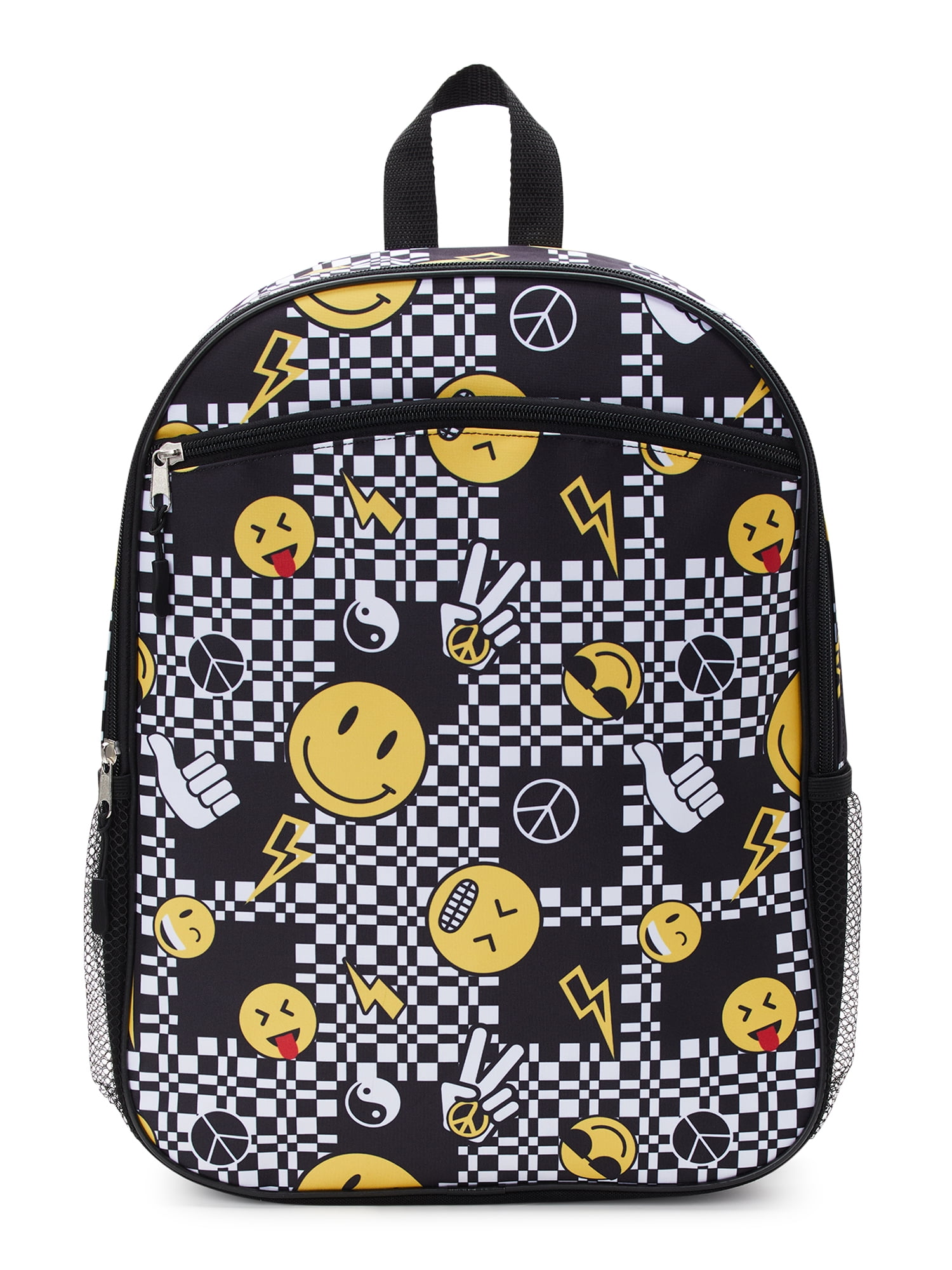 Wonder Nation Kids 16" Laptop Backpack, Smiles Black White - Walmart.com