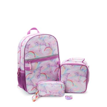 Afro Unicorn Kids 17" Laptop Backpack and Lunch Tote Set, 5-Piece ...