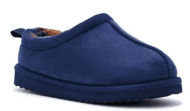 Wonder Nation Kids Faux Suede Slippers, Sizes 11/12-6 - Walmart.com