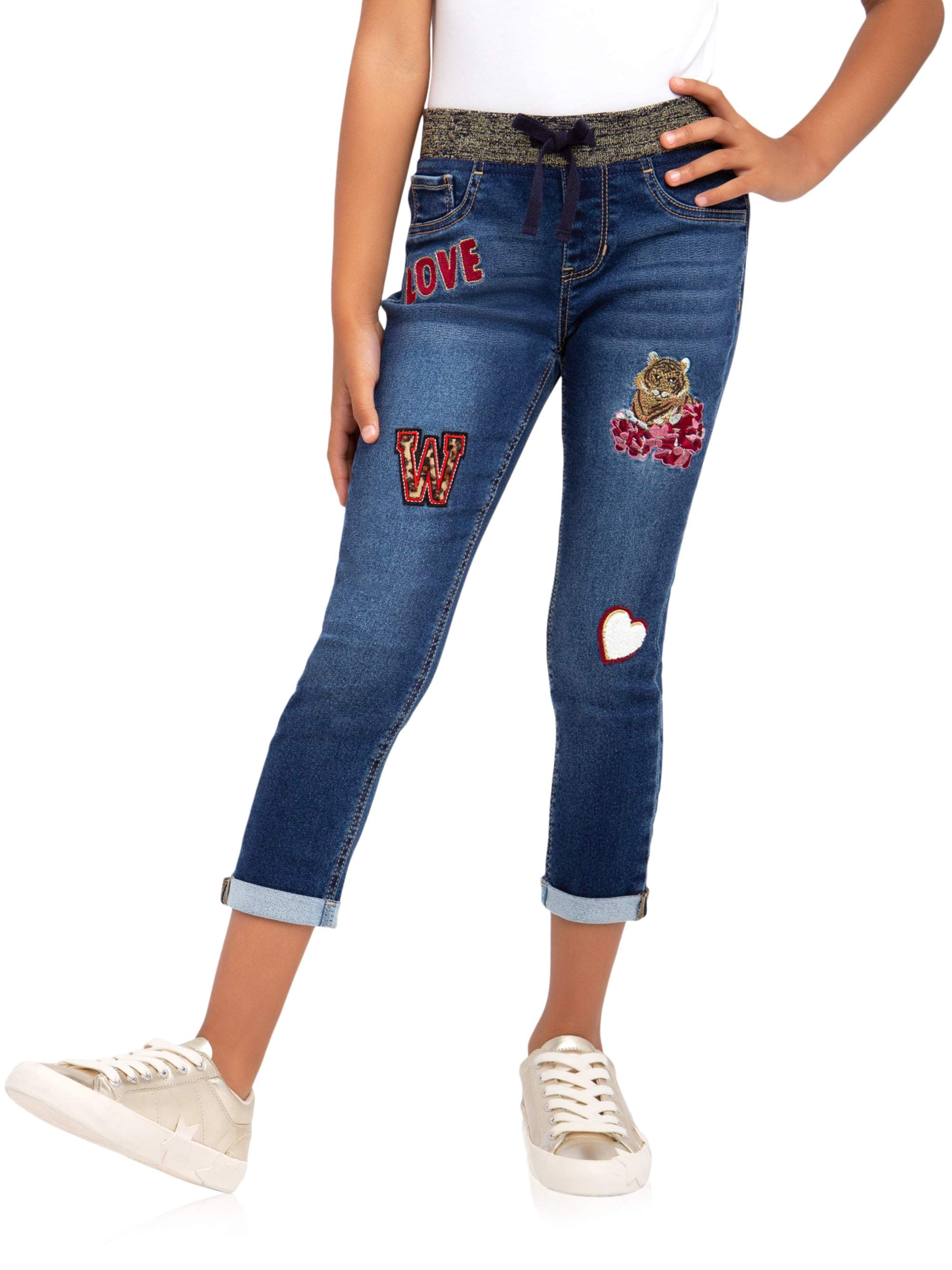 Wonder Nation Knit Denim Capri Jeans - Stretch & Comfort - Walmart.com
