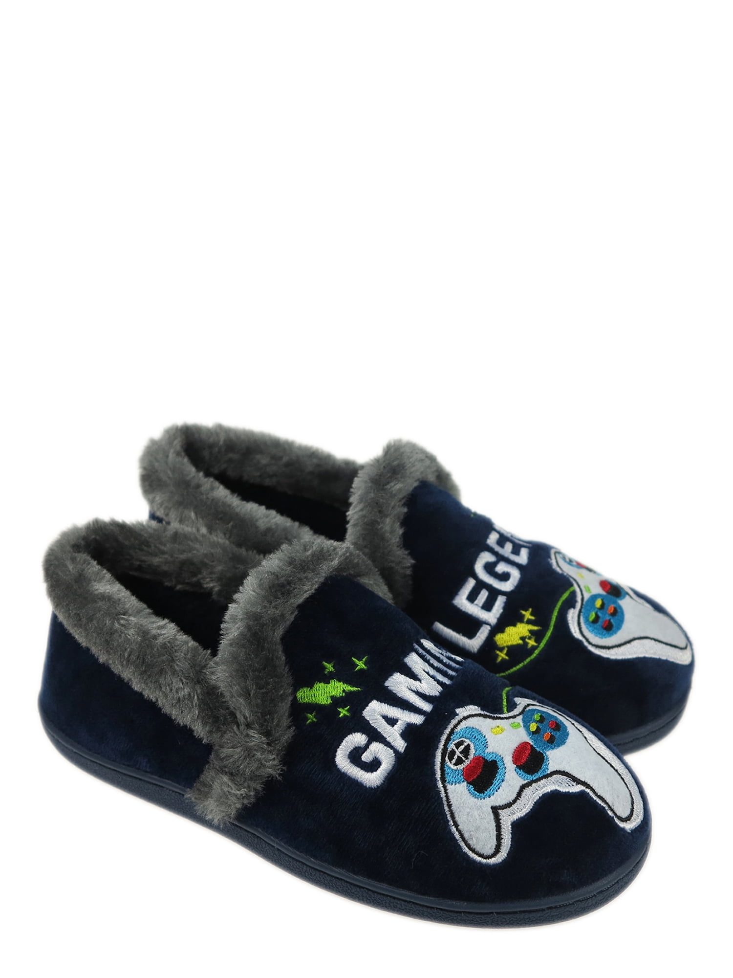 Wonder Nation Little & Big Boys A-line Gaming Slippers, Sizes 11-5 ...