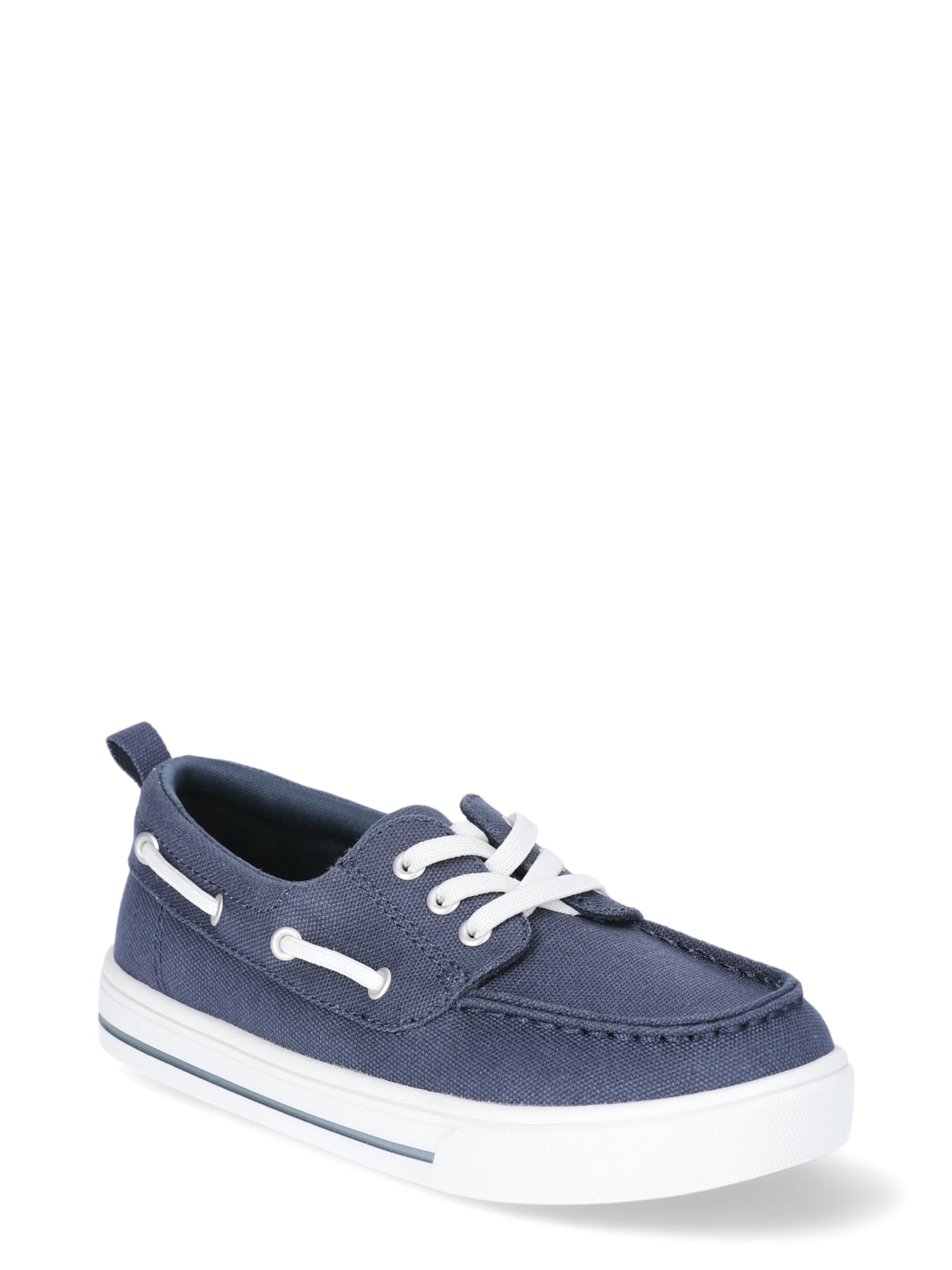 Wonder Nation Boys Casual Boat Shoes with Bungee Laces and Memory Foam ...
