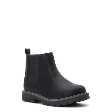 Walmart Kids Girls Winter Chelsea Ankle Boots, Round Toe, Zipper, Low ...