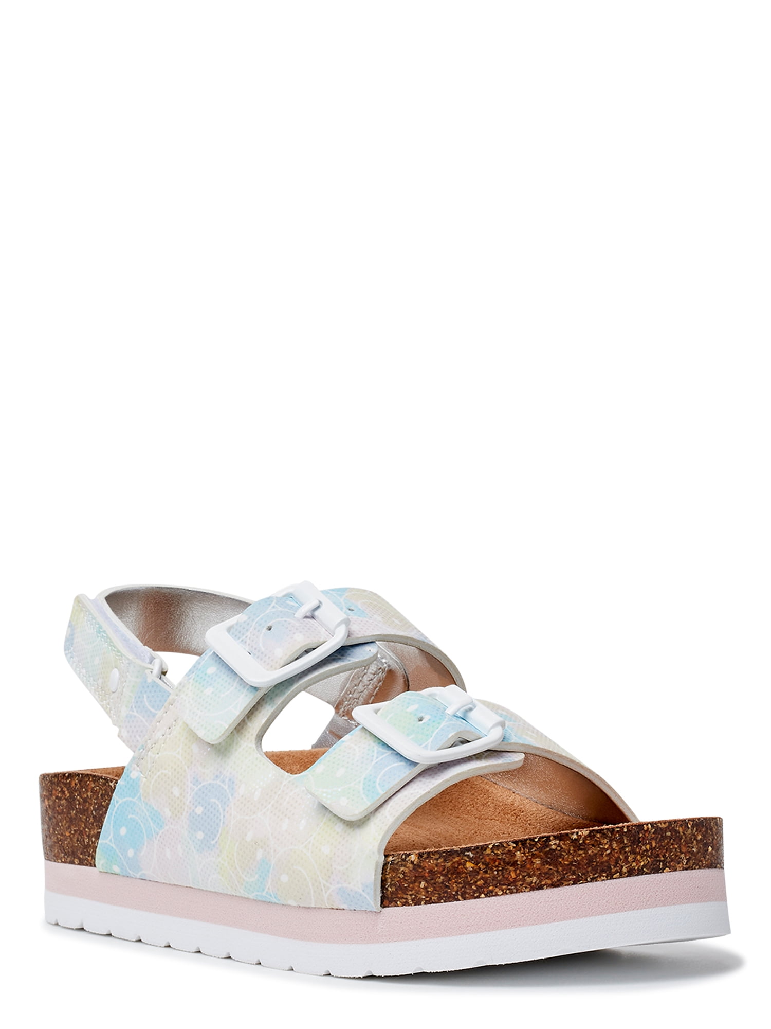 Wonder Nation Little & Big Girls 2 Buckle Platform Sandal - Walmart.com