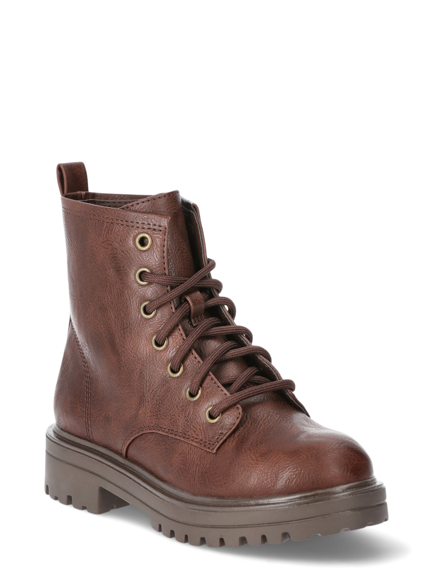 Wonder Nation Girls Combat Boot - PU Upper with TPR Outsole - Walmart.com